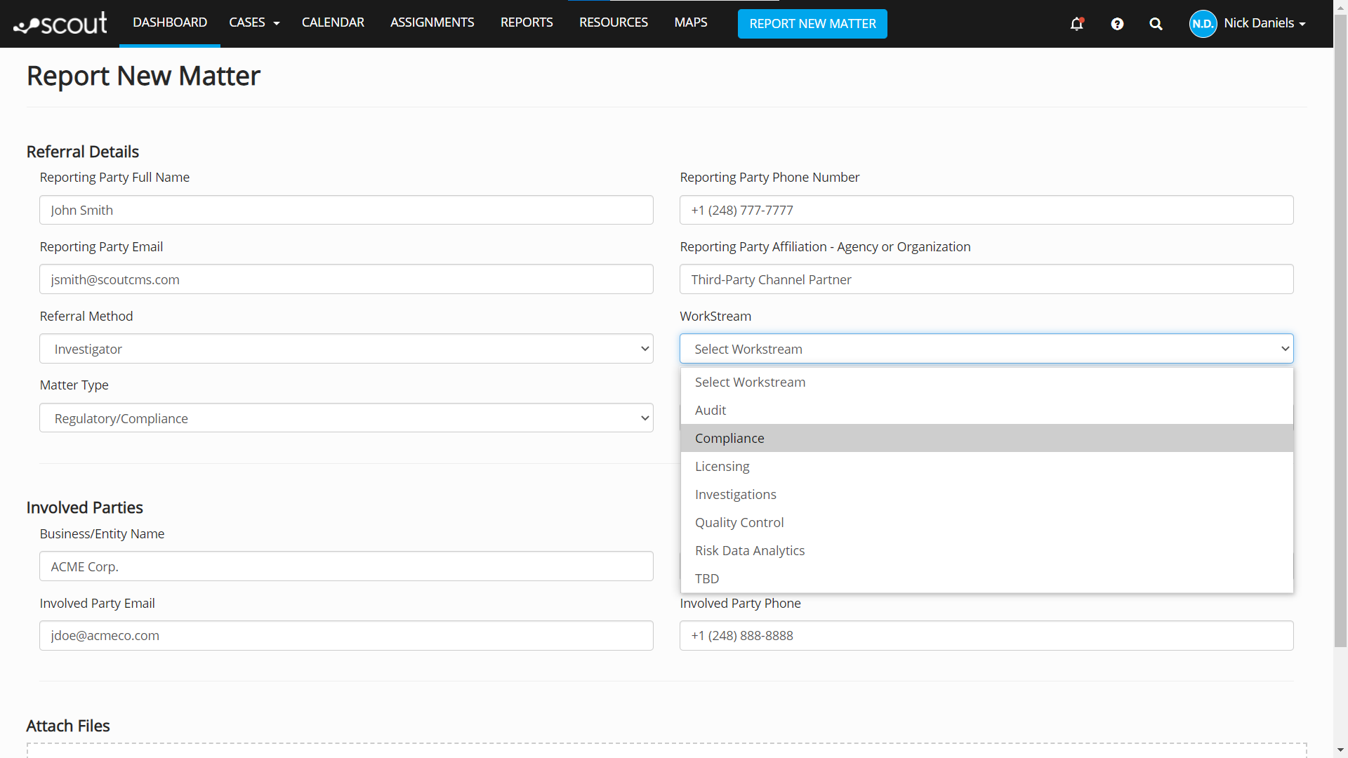 Scout/Vendor Management